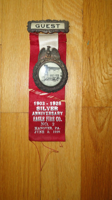 Vintage 1903-1926 Eagle Fire Co. No. 2 Hanover, Pa. Badge Ribbon | eBay