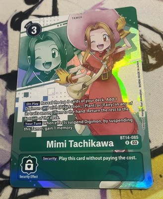 Digimon Card Game Mimi Tachikawa Alternate Art Foil BT14-085 Premium ...