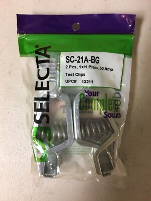SELECTA SC-21A-BG TEST CLIPS, 2 PACK, 50AMP, NEW AND FREE SHIPPING | eBay