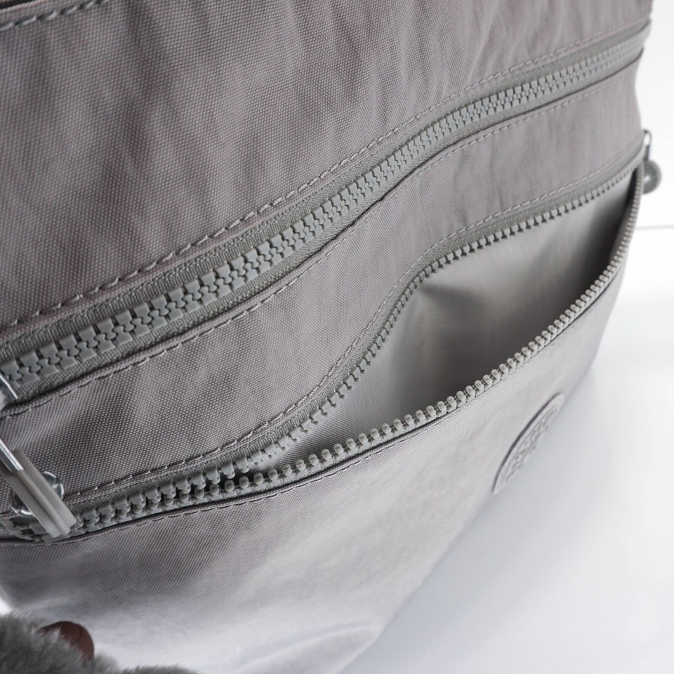 Kipling Miah Crossbody Bag Zip Top Handbag KI9462 Polyamide Cool Grey ...