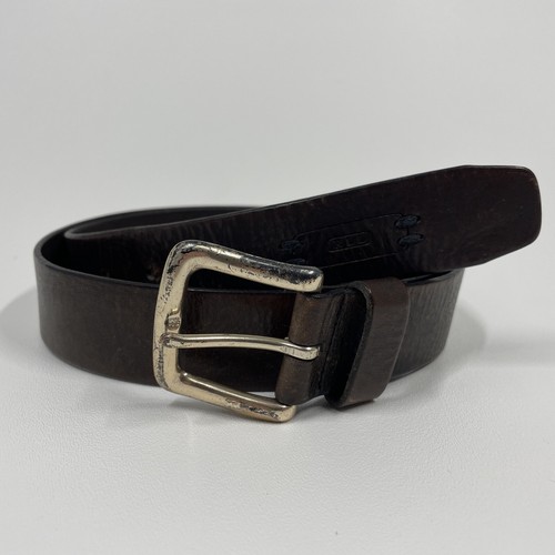 Vintage POLO Ralph Lauren Leather Belt Brass Buckle Brown RLL | eBay