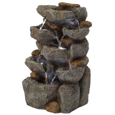 New Decorative Rock Look Water Fountain with LED Rolling Glow Ball | eBay