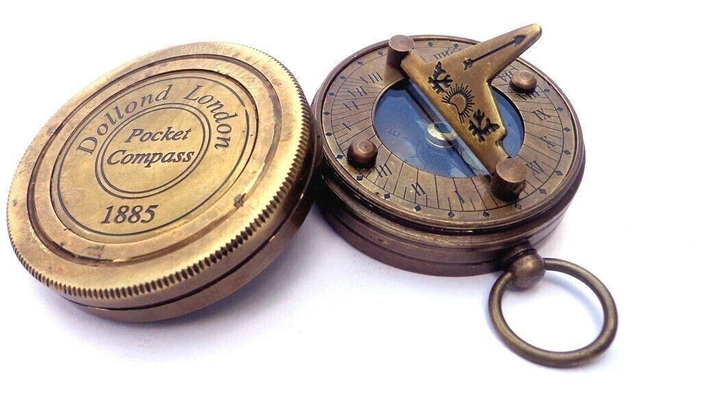 Brass Sundial Compass Vintage Dollond London Nautical Antique compasses ...