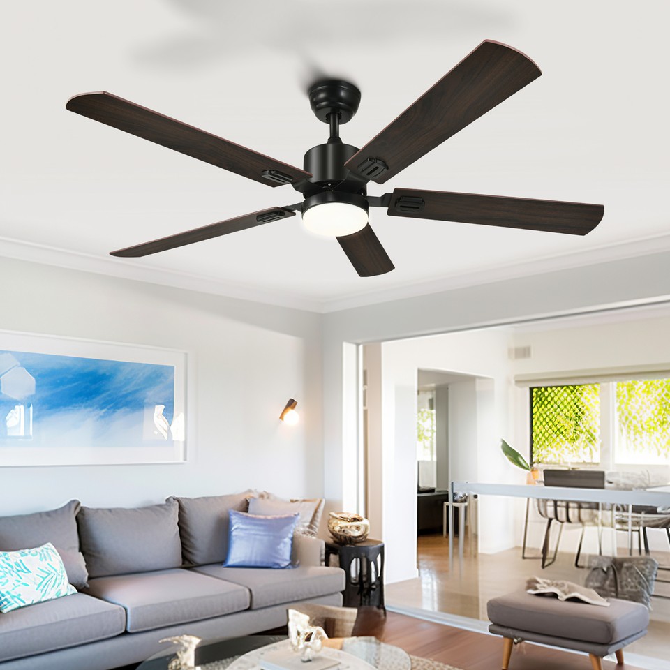 60 Inch Smart Ceiling Fan with Light Remote & APP Control Reversible 6 ...
