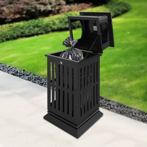 Commercial Yard Outdoor Trash Can Garbage Bin Industrial Garage Waste ...