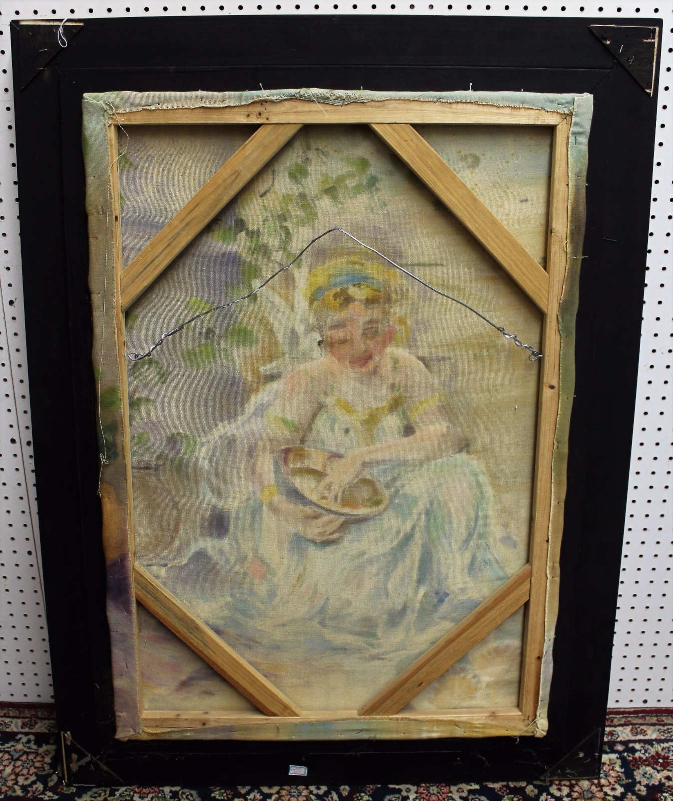 American Antique Oil Painting Goddess Doves Dallas Texas by E Watson C ...