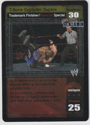 WWE: T-Bone Exploder Suplex for Shelton Benjamin [Mint/NM] Raw Deal ...