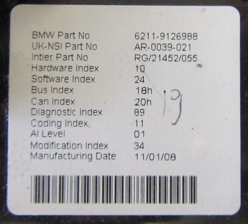 Genuine Used MINI Speedo Clocks for R50 R52 R53 - 9126988 (Reading ...