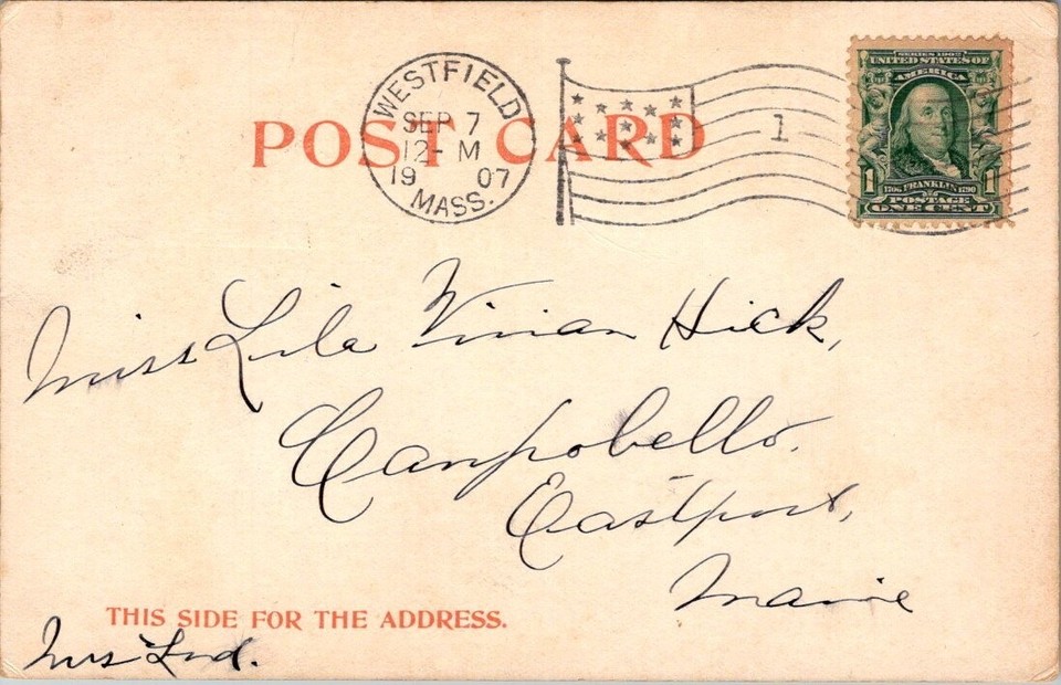 Haystack Monument, Williamstown, Massachusetts. Postmarked 1907 ...