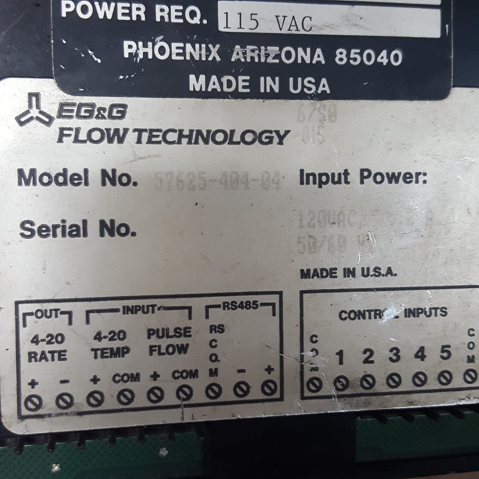 EG&G Flow Technology FC70A-B1-B0 Digital Flow Meter Batch Controller ...