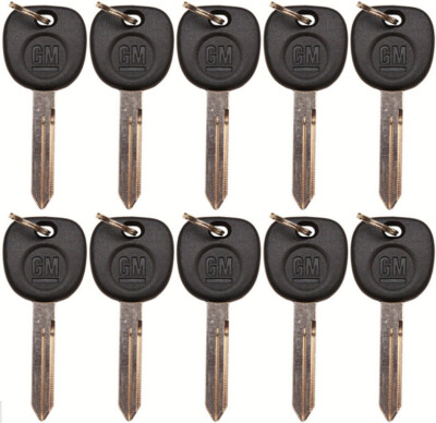 10 Genuine Strattec OEM GMC GM Logo Non-Transponder Key Blanks 15026223 ...