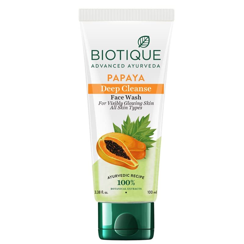 Biotique Bio Papaya Visibly Flawless Skin Face Wash, For All Skin Types ...
