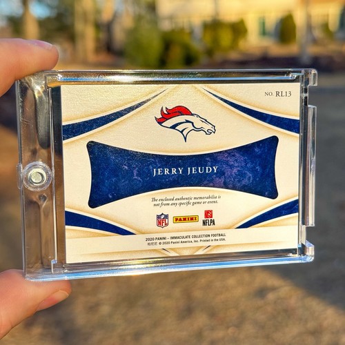 2020 Panini Immaculate Authentics Jerry Jeudy Rookie Laundry Tag Patch ...