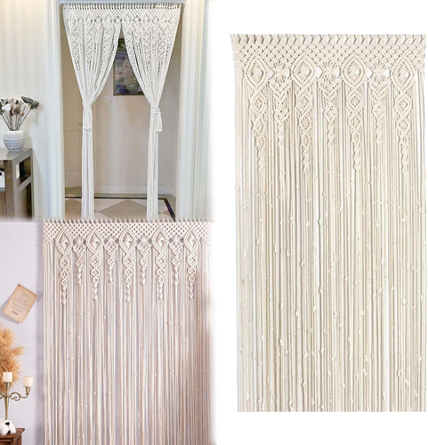 Tenda in Macramè, Sospensione a Parete in Macramè 100X200 Cm Tenda Boho ...
