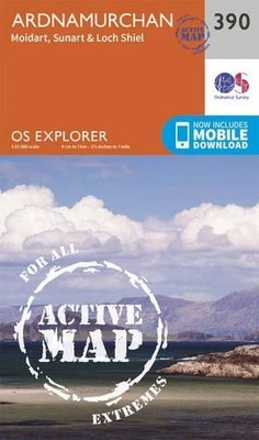 Ardnamurchan, Moidart, Sunart and Loch Shiel (Map) OS Explorer Active ...