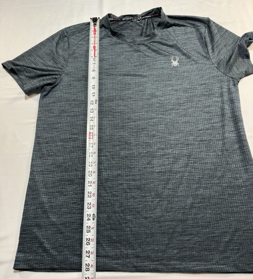 Spyder Active Gym Wear T-Shirt Mens L Polyester Spandex Black Widow ...