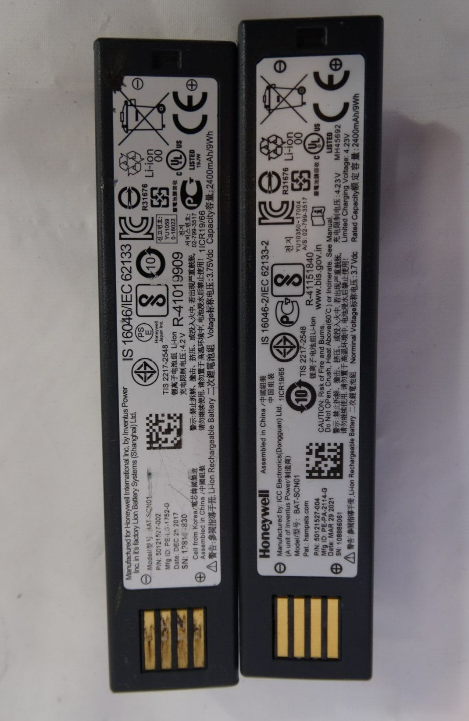 Honeywell BAT-SCN01 3.75 Vdc Li-Ion Battery OEM, Lot of 2 Pieces | eBay
