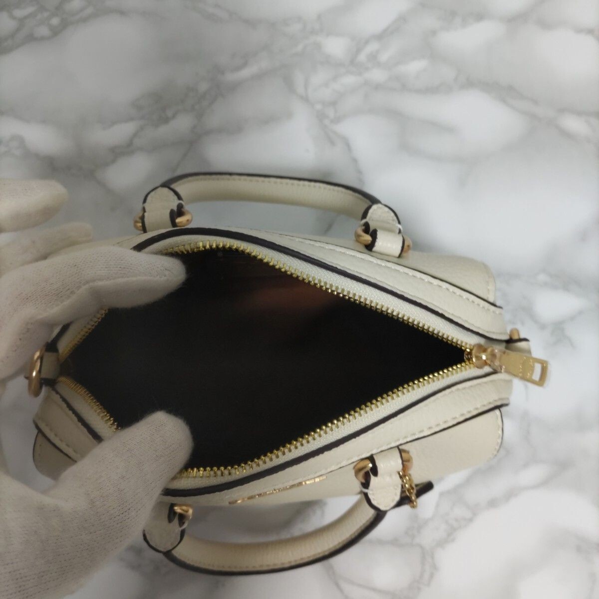 COACH Rowan MINI XS Dancing Kitten Cat Crossbody Bag Chalk Gold CD445 ...