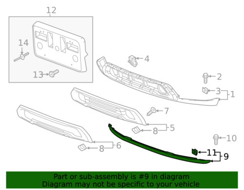 GM Front Bumper Fascia Air Deflector 84225817 | eBay