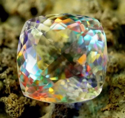 A+ Natural Mystic Topaz Multi-Color 50.26 Ct+ Cushion Cut Certified AN ...