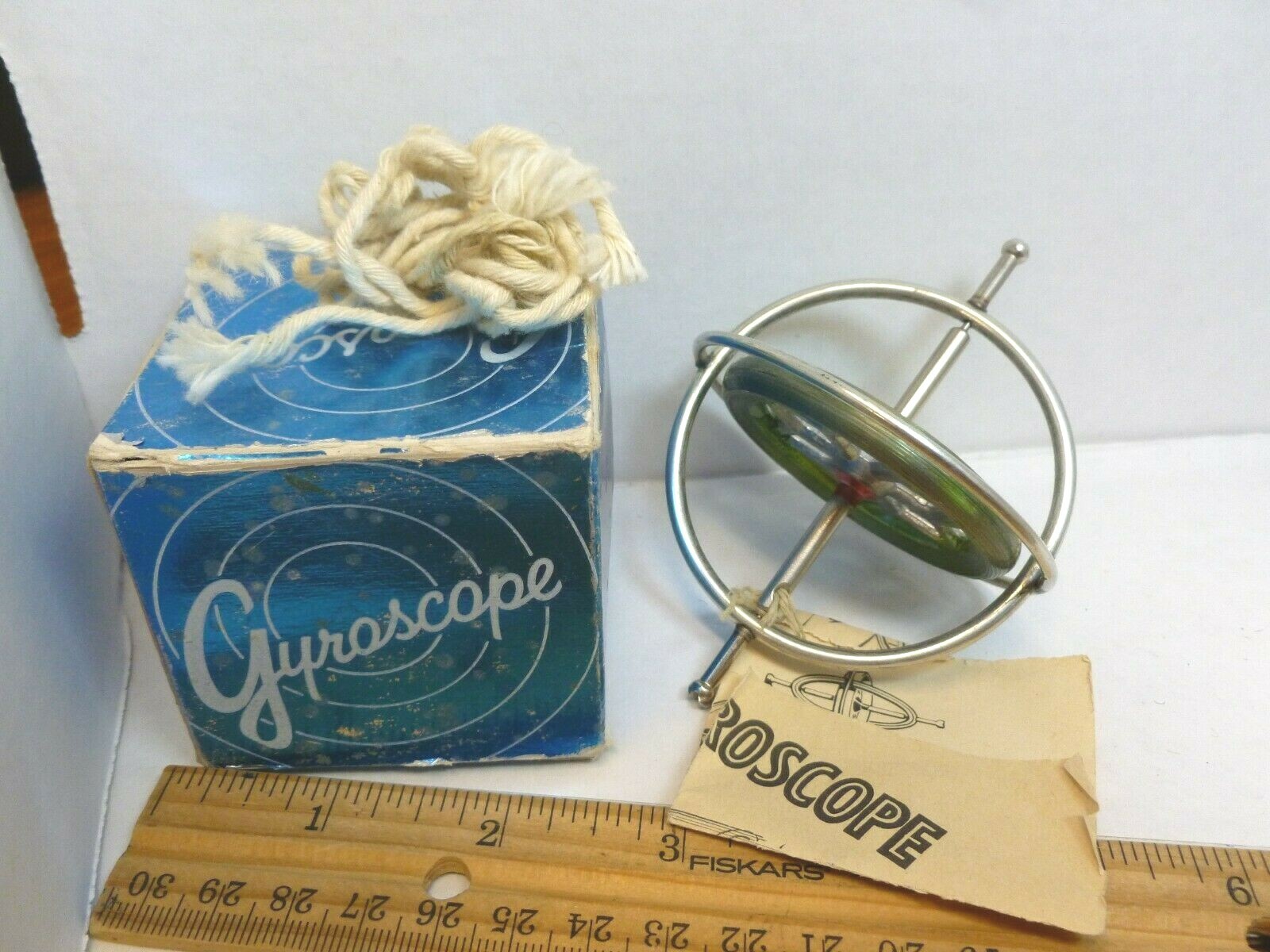 2 Vintage GYROSCOPE Made in USA Antique Spinning Toy in Original Box | eBay
