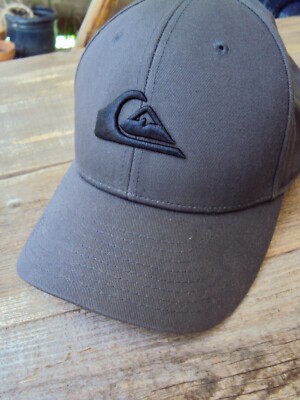 Men's Embroidered Quicksilver Dark Grey Baseball Hat Cap Snap Back ...