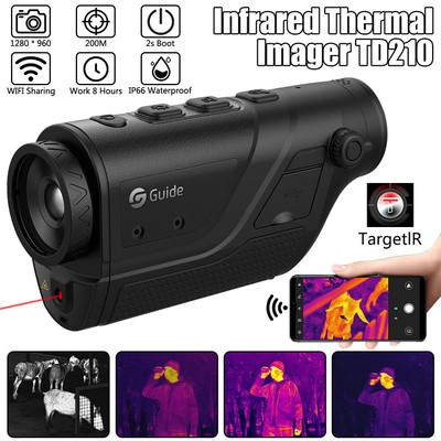 Guide TD210 WIFI Thermal Monocular Camera + Laser Spotter IR Night ...