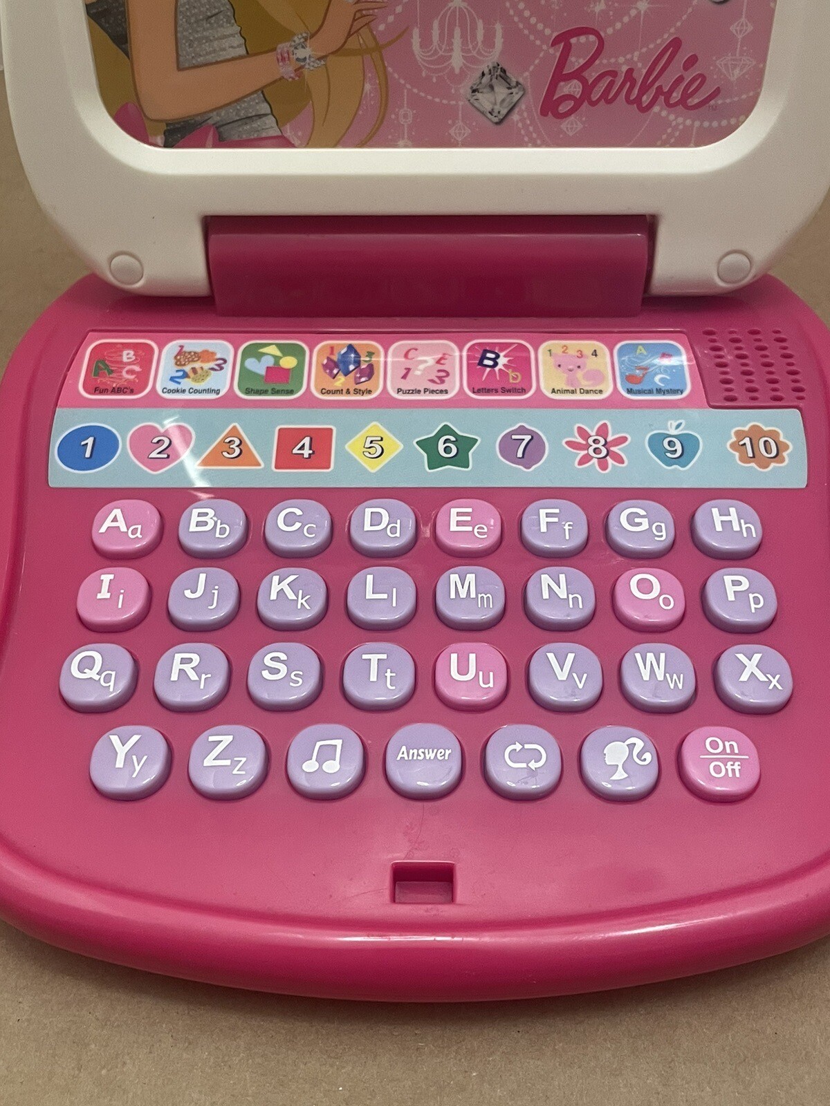 Barbie Little Learner Laptop Interactive Numbers and Letters 8 Programs ...