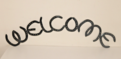 Horseshoe Welcome Sign made from Genuine Horseshoes | eBay