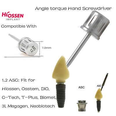 Dental abutment 1.2mm Angle torque Screwdriver For Hiossen Osstem 3i ...