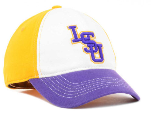 LSU TIGERS NCAA White Gold Purple Flex fit Cap Hat one size fits most ...