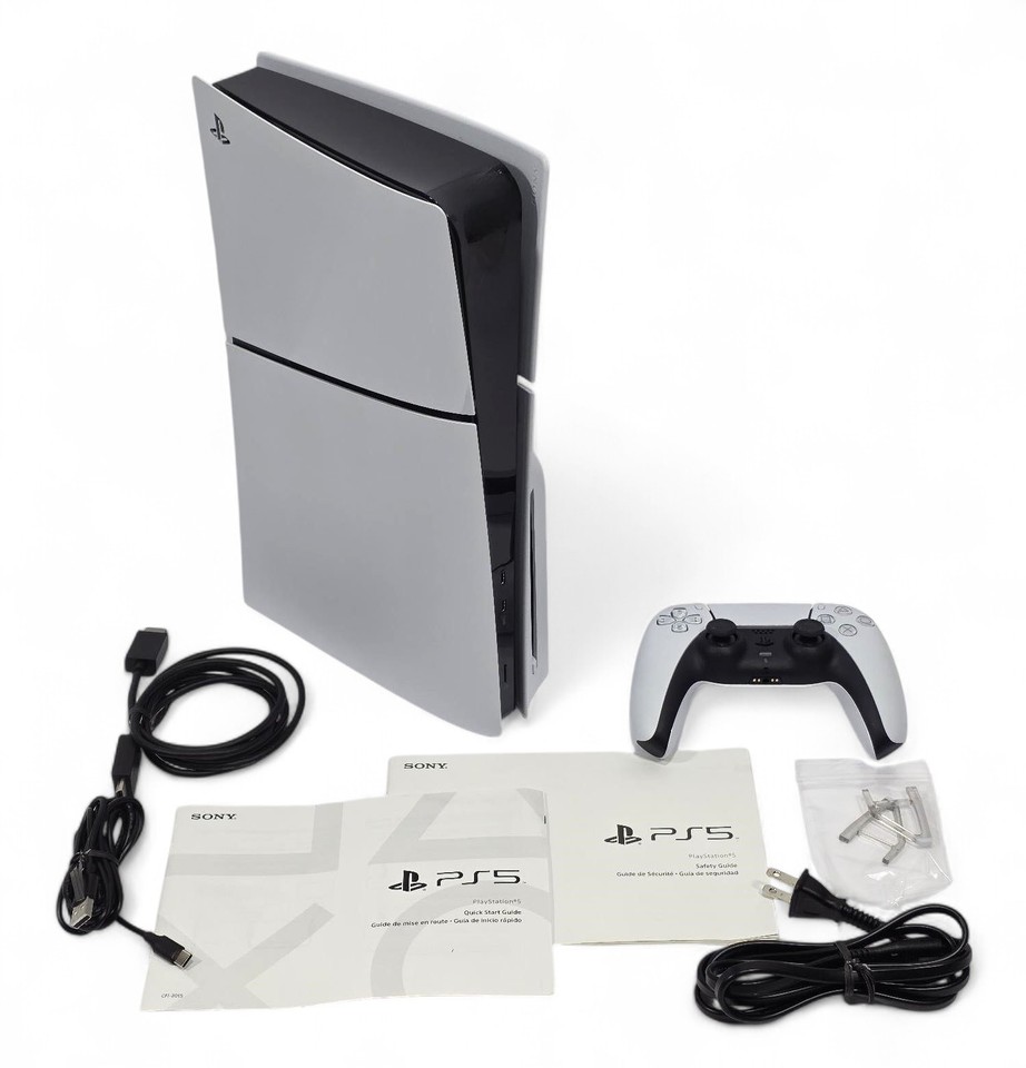 Sony PlayStation 5 Slim Console White/Black (NO GAME) 1TB SSD 4K UHD ...