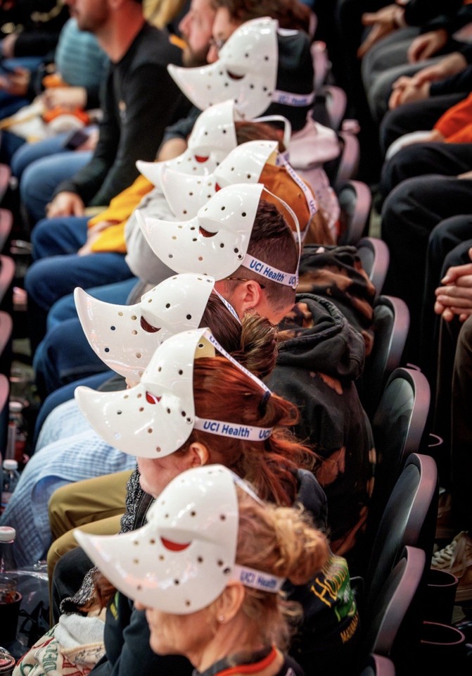 Anaheim Ducks SGA Home Opener 10/14/25 Wild Wing Hockey Mask White | eBay