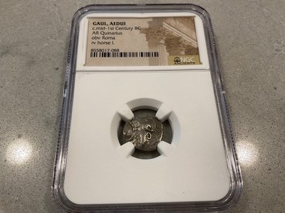 GAUL AEDUI Mid-1st Century BC AR Quinarius NGC | eBay