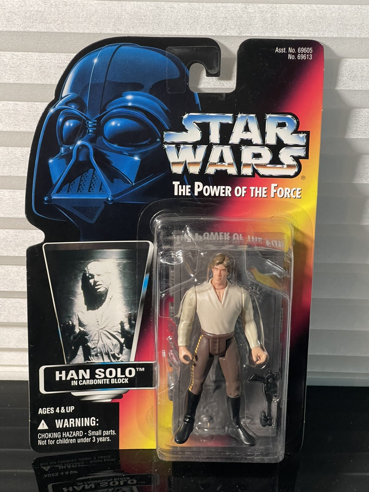 Star Wars POTF Red Power of the Force Han Solo w/ Carbonite 1996 POTF ...