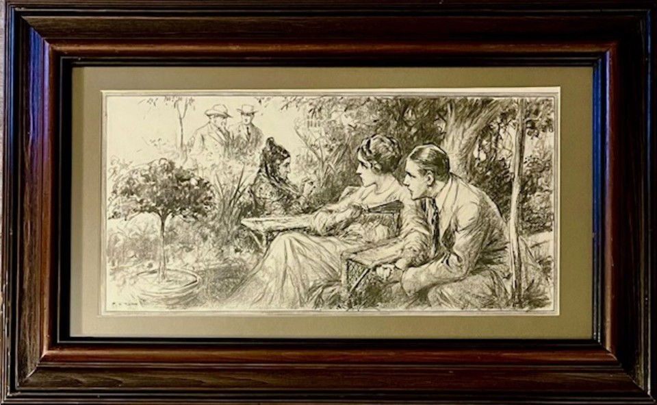 Art Drawing, Graphite, FC Yohn, Original Signed, "Go You With God ...