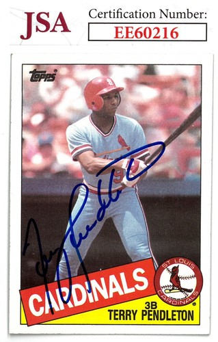 Terry Pendleton signed 1985 Topps Baseball Rookie Card #346- JSA -On ...