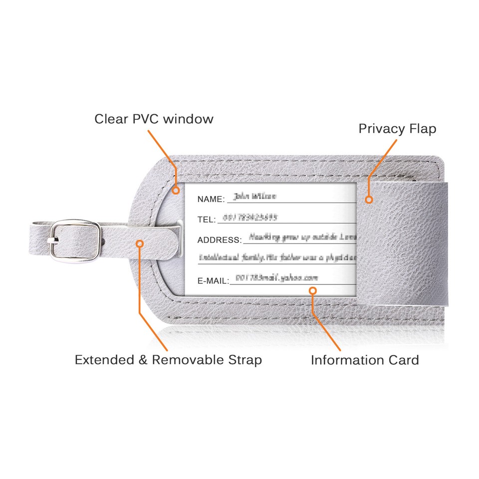 (2 Pack) Luggage Tags Bag Suitcase Identifier Backpack Labels Travel ...