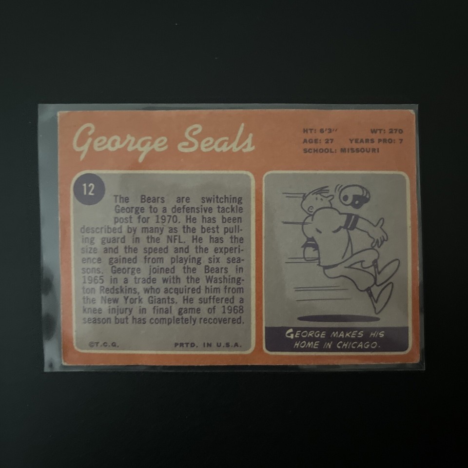1970 Topps George Seals #12 | eBay