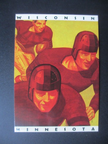 Minnesota vs Wisconsin Football Program Postcard Official Reproduction ...