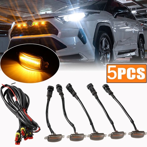 5x For Toyota RAV4 2019-22 Front Grille Amber LED Lights Raptor Style ...