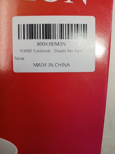 Pobbe Sub. Paper for Mugs Cups T-Shirt Transfer For Inkjet Printers 120 ...