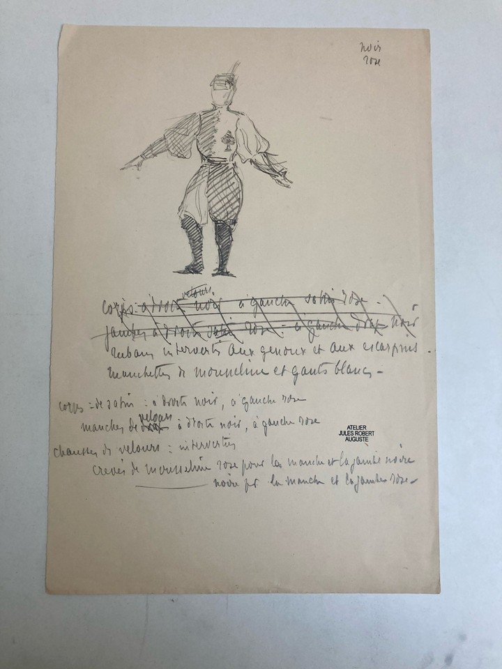 Beau Dessin Crayon 1830 XIXe Jules Robert Auguste Étude Jeu De Carte ...