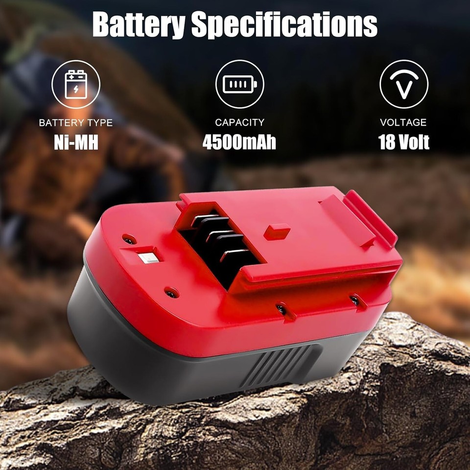 4PACK 4.5Ah HPB18 Battery Replacement FOR Black AND Decker 18VOLT HPB18 ...