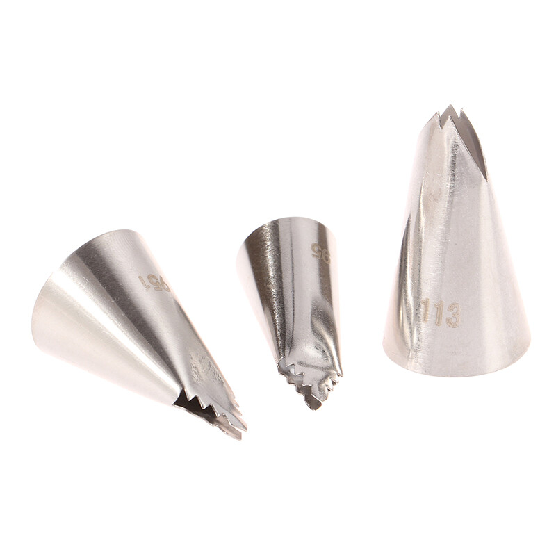 3Pcs/Set 95#951#113# Leaves Icing Piping Nozzle Pastry Nozzles For ...