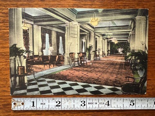 Vintage Postcard Lobby Hotel Chamberlain Point Comfort Posted | eBay