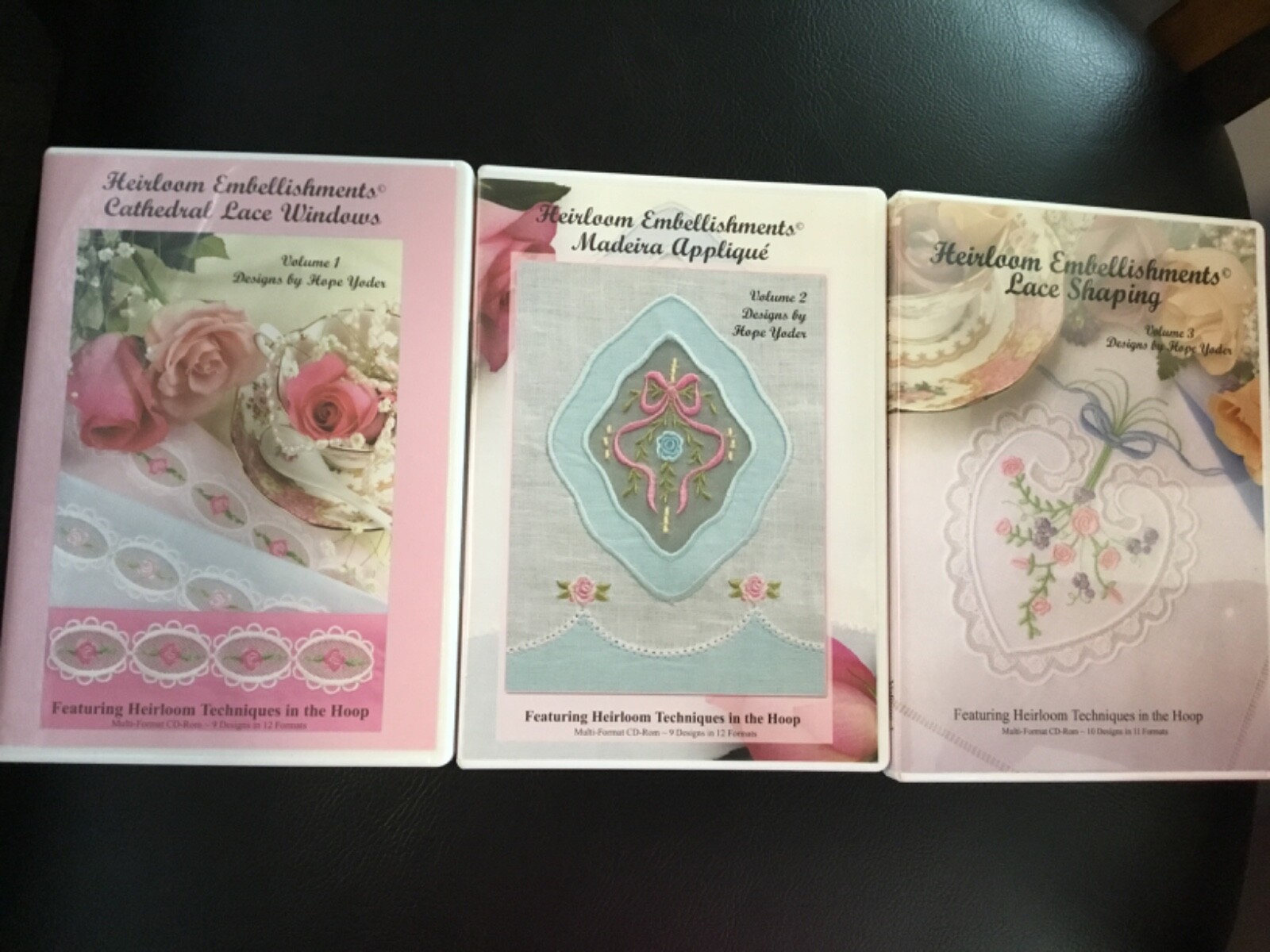 Hope Yoder heirloom embellishments in the Hoop designs Vol # 1, 2, & 3 ...