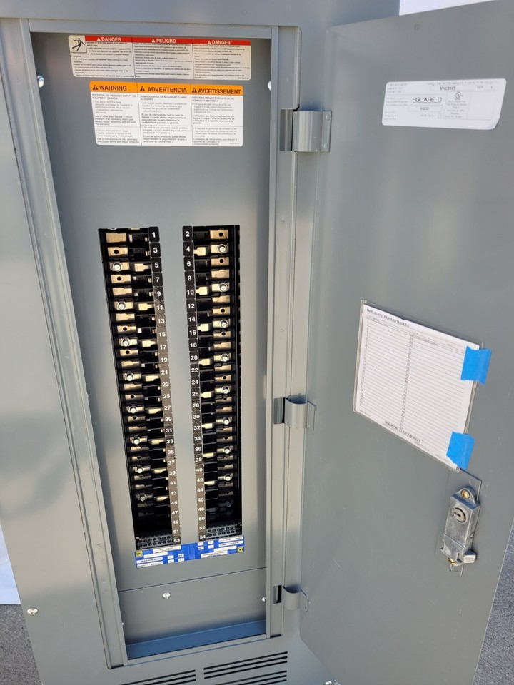 NQOD Square D 400 Amp Main Lug 54 Circuit 3 Phase 4 Wire Panel 240 ...