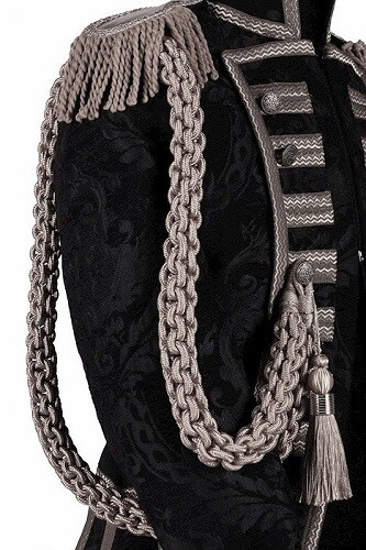 Gold Silver Ceremonial Cord Military Style Theatrical Costume Jacket ...