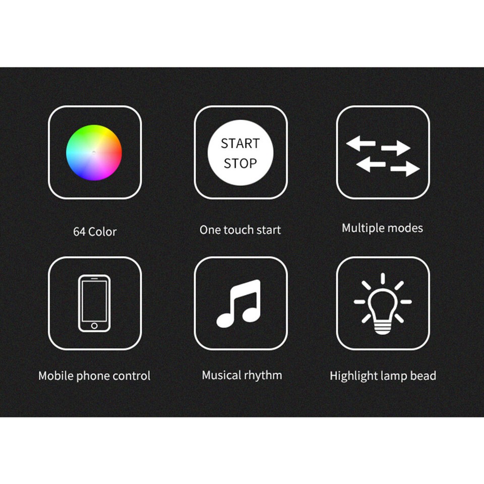 LED Car Interior Atmosphere Lamps Ambient Light Optic Fiber APP Music ...